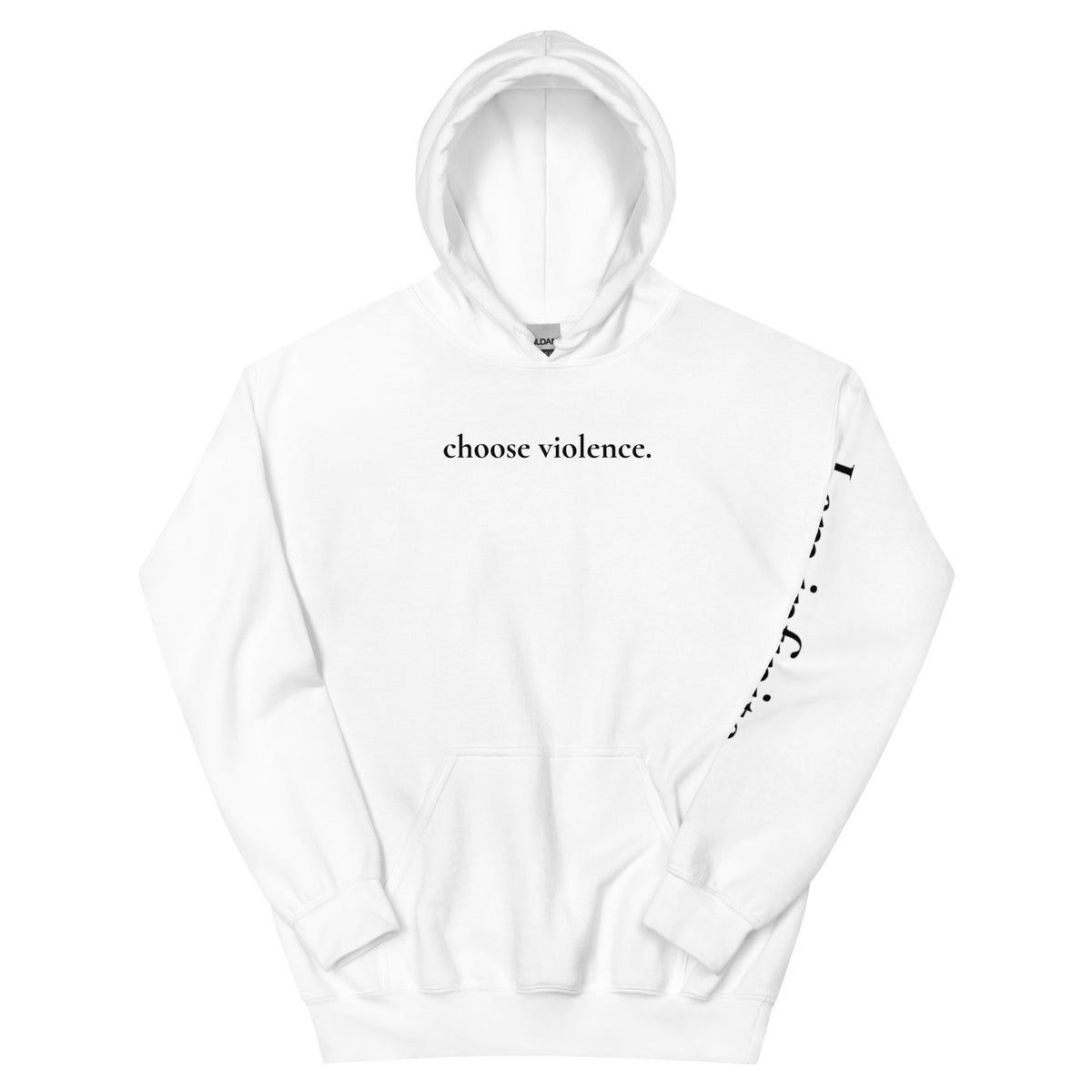 Relic Choose Violence Unisex Heavy Blend Hoodie with Back and Sleeve D ...